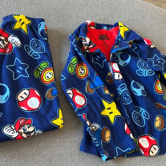 Nintendo | Pajamas | Nintendo Super Mario Kids Pajama Set Blue And Red ...
